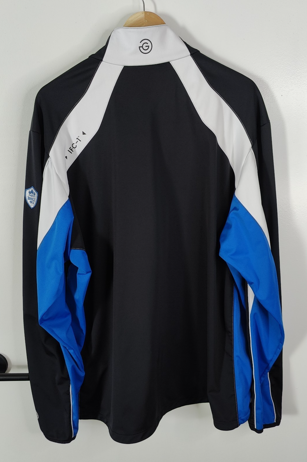 Galvin Green Size Mens XX IFC-1 Gore Windstopper 1/4 Zip Jacket Black Blue Logos | eBay