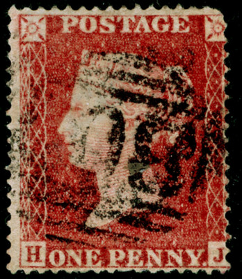 SG36, 1d rose-red PLATE 45, USED. Cat £850. HJ | eBay