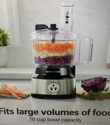 Hamilton Beach Food Processor & Vegetable Chopper, Stainless Steel ...