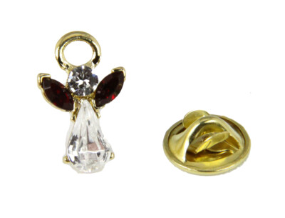 6030603 July Crystal Birth Month Angel Pin Guardian Lapel Birthstone ...