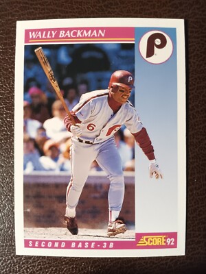 WALLY BACKMAN PHILADELPHIA PHILLIES 1992 SCORE BASEBALL CARD #177 | eBay