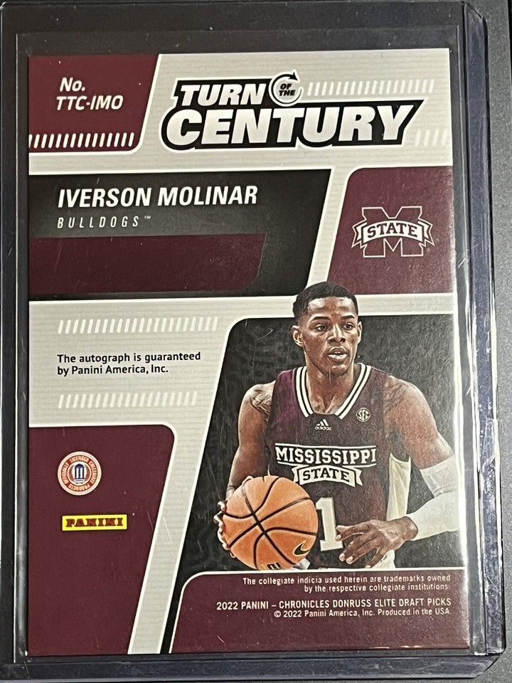 2022-23 Panini Chronicles Elite Draft Iverson Molinar Rookie Auto PINK ...