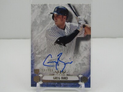 GREG BIRD 2016 TOPPS TIER ONE ROOKIE AUTOGRAPH AUTO! RC! #216/249! NY ...