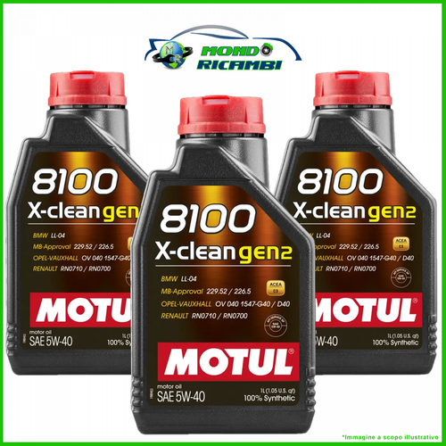3 Litres Huile Motul X-Clean Gen 2 - 5W40 - C3 - 100% Synthétique | eBay