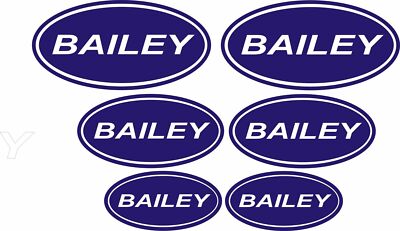 BAILEY CARAVAN MOTORHOME OVAL STICKERS DECAL - 19 DIFFERENT COLOURS ...