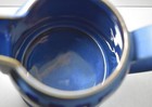 Denby England Handcrafted Pottery Pitcher Cobalt Blue Checked Reflex ...