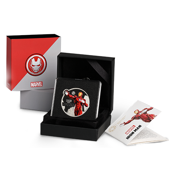 Pamp Mmtc Marvel Iron-Man 1 oz Colorized Silver Coin - In Capsule & Box ...