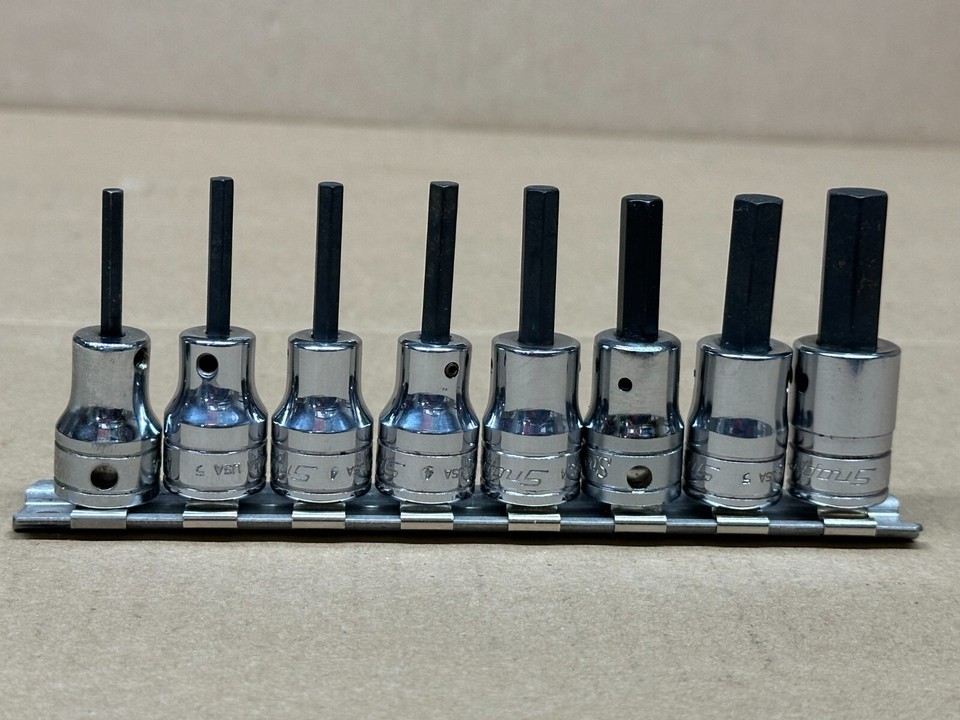 Snap-On 8pc SAE Hex Allen Bit Socket Set - 3/8" Drive - 208FAY - Like ...