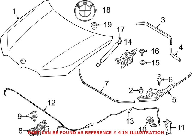 GENUINE BMW X5 G05 X6 G06 X7 G06 FRONT BONNET SEAL GASKET RIGHT ...