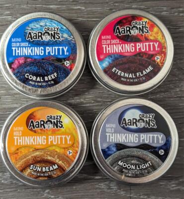 Crazy Aaron's Putty Mini Tins .47oz Sun Beam Moon Light Eternal Flame ...