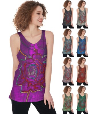 Dreaming Rose Women's Tank Top Wearable Art Casual Fashion Graphic Tank ...