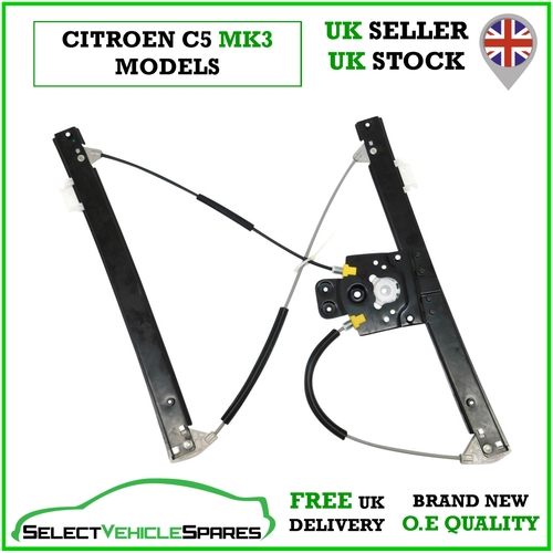 NEW CITROEN C5 MK3 SALOON/ESTATE PASSENGER FRONT LEFT WINDOW REGULATOR ...