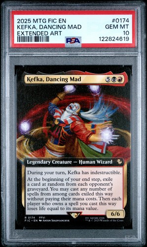 2025 MTG FINAL FANTASY COMMANDER EXTENDED ART #0174 KEFKA, DANCING MAD PSA 10 | eBay