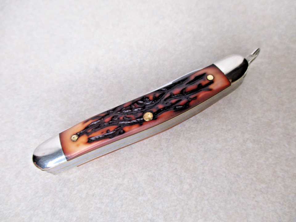 Vintage Schrade USA 707UH Uncle Henry Gambler Pen Knife and Scissors ...