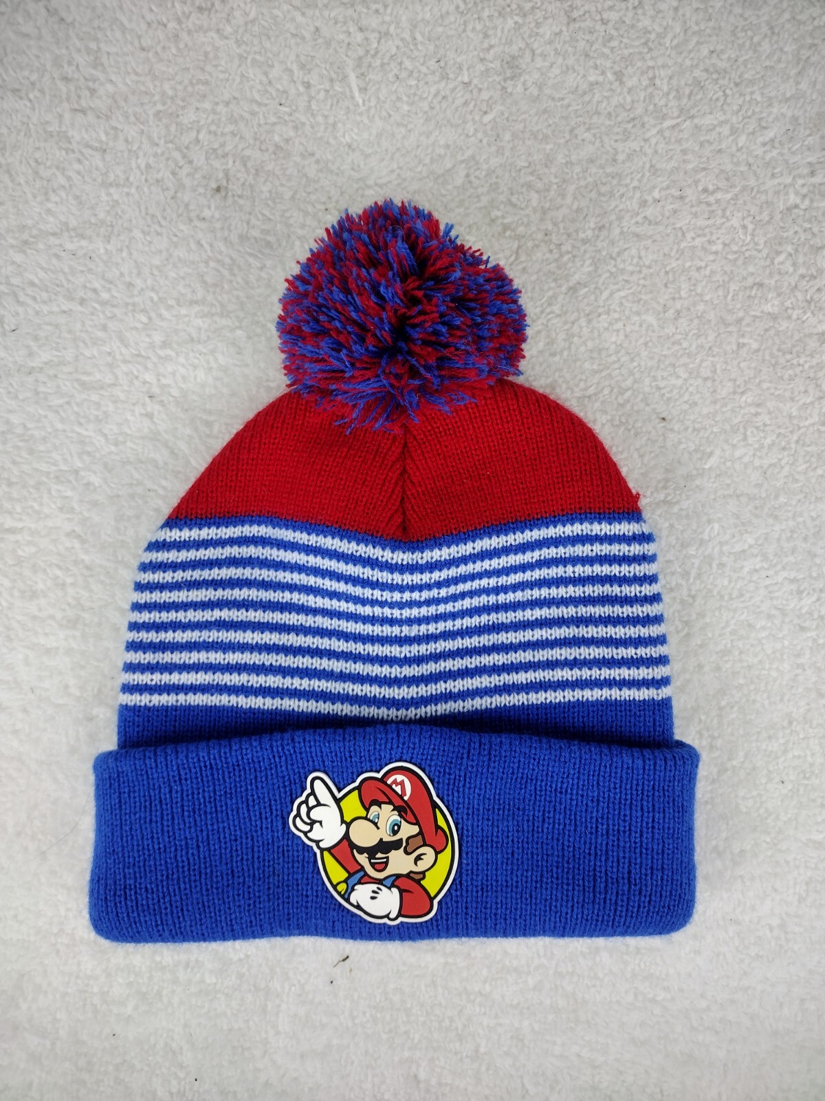 Adult Super Mario Bros Pom Knit Beanie Hat Winter Cap… - Gem