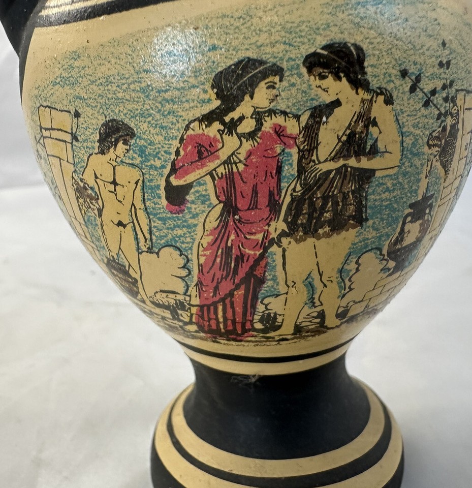 Greek Goddess Fire Greek Design Pottery Vase Greece Twin Handle Vase ...