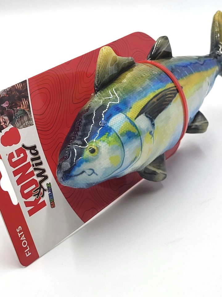 KONG Shieldz Wild Fish Training Dummy Floating 11" Dog Fetch Toy *Pick ...