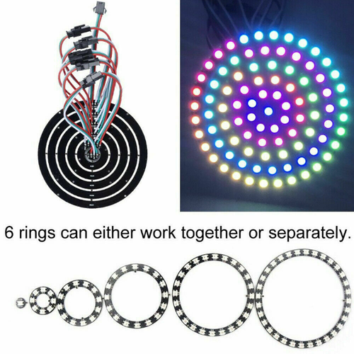 WS2812B Pixel Ring Addressable Led Modules WS2812 IC RGB Full Color ...