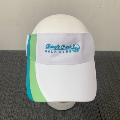 Shingle Creek Golf Club Visor Womans Adjustable White Blue Strapback ...
