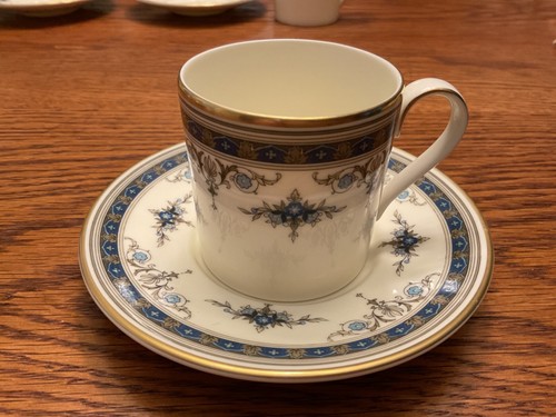 Minton Grasmere Blue Fine Bone China Demitasse Cups & Saucers (4 sets ...