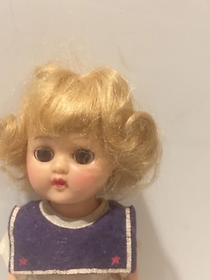 Vtg Cosmopolitan Doll Blonde Blue Eyes original Dress walker Bendable ...