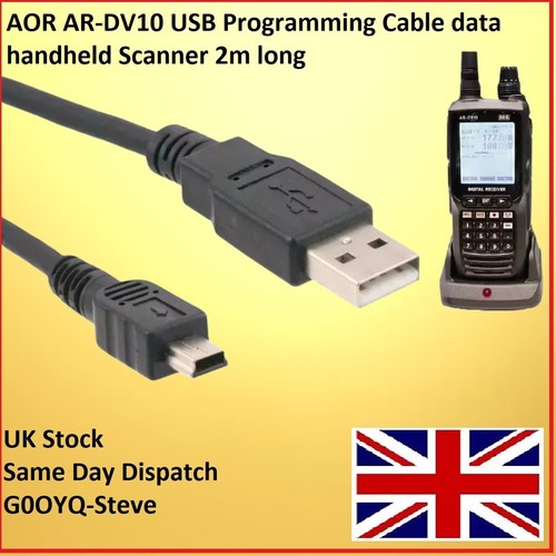 Câble De Programmation USB AOR AR-DV10 Scanner Manuel 2M De Long | eBay