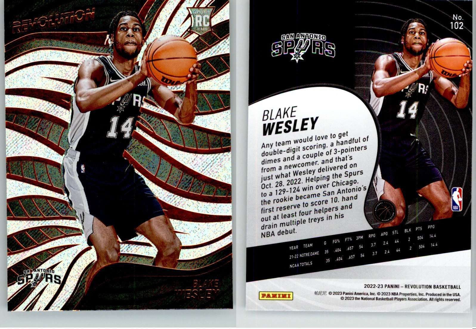 2022-23 Panini Court Kings - Rookies II #102 Blake Wesley (RC) for sale ...