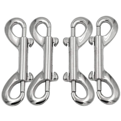 5 Pcs Silver Strong Double Ended Bolt Snaps Hook Zinc Alloy Fastener ...