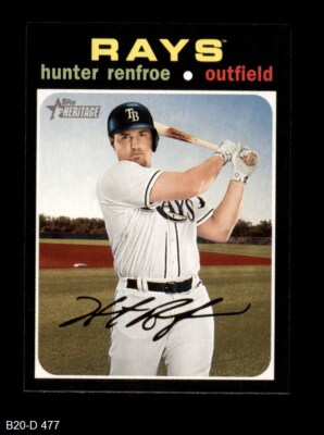 2020 Topps Heritage #477 Hunter Renfroe Rays SHORT-PRINT 8 - NM/MT | eBay
