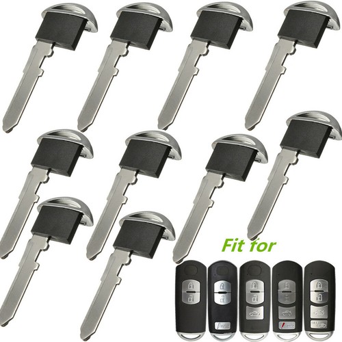 10Pcs Insert Smart Key Blank Blade Fob Emergency For Mazda 3 5 6 CX-5 ...