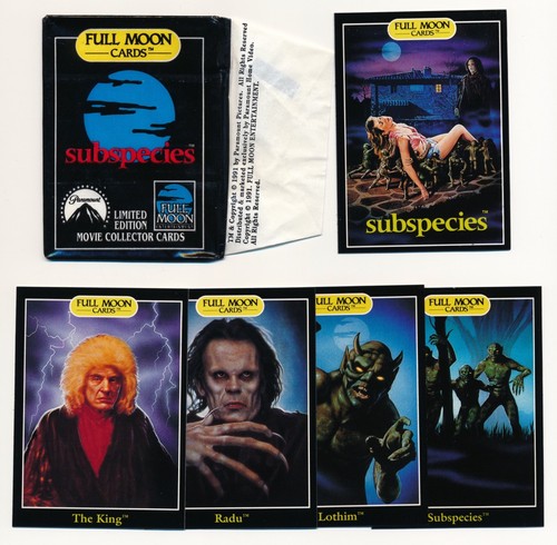 RARE 1991 Full Moon SUBSPECIES COMPLETE SET (5) + WRAPPER Film Movie ...
