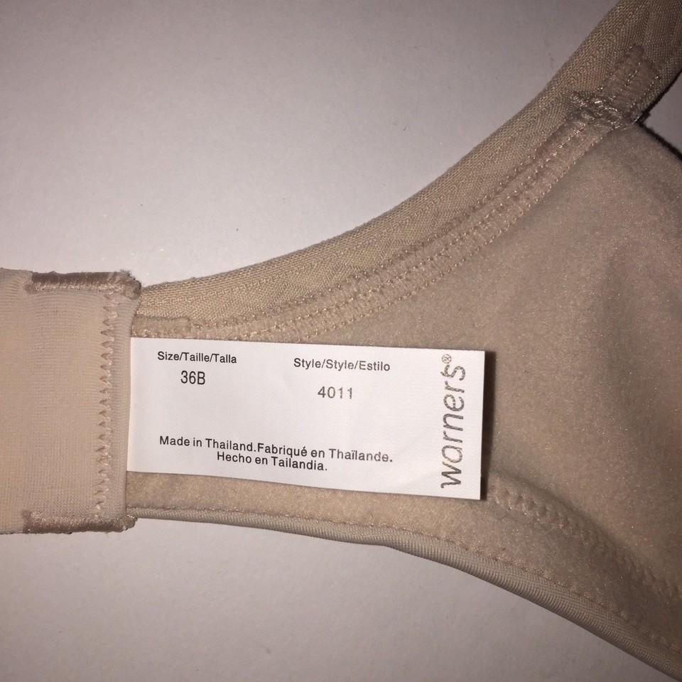 Warner's Bra Wirefree Padded Seamless Cup Invisible Lined TWO 2 TShirt ...