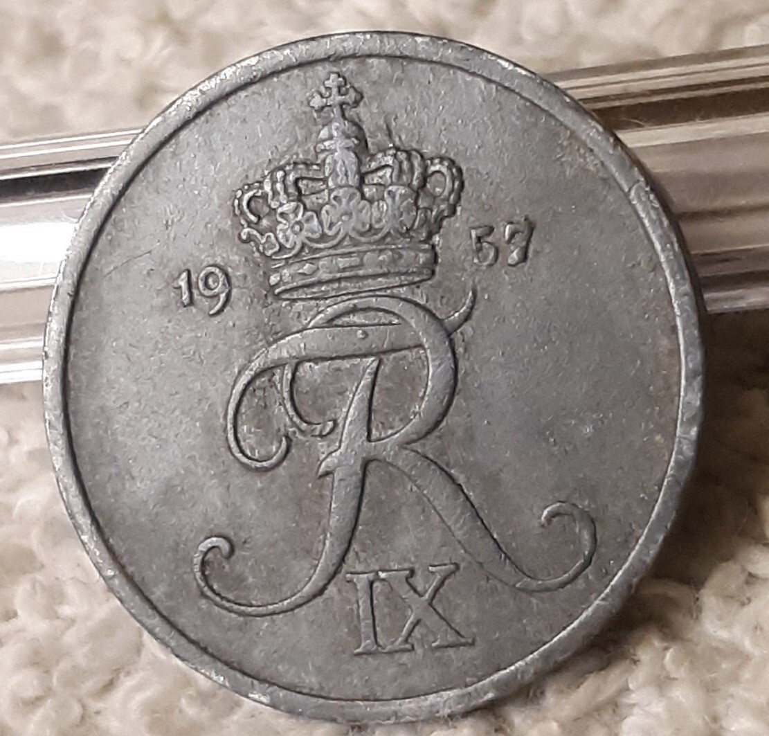 1957 Denmark 2 Ore Coin KM#840 , Zinc Coin , Danmark | eBay