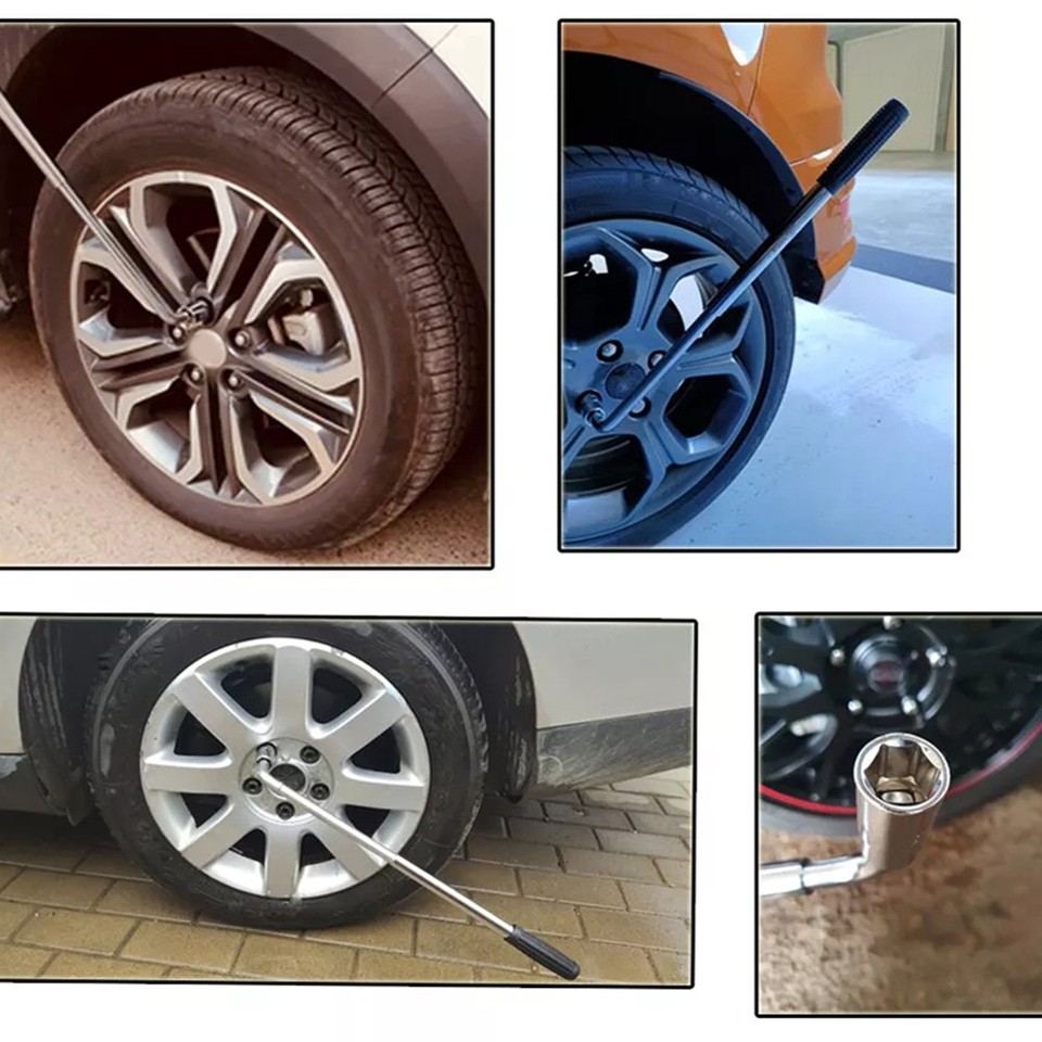 380-500 mm Extendable Lug Wheel Brace Wrench Telescopic Auto Socket ...