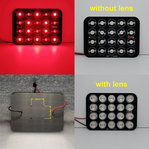 20W 660nm + 730nm Deep Red LED + PCB for DIY Lamp Spot Light Bulb ...