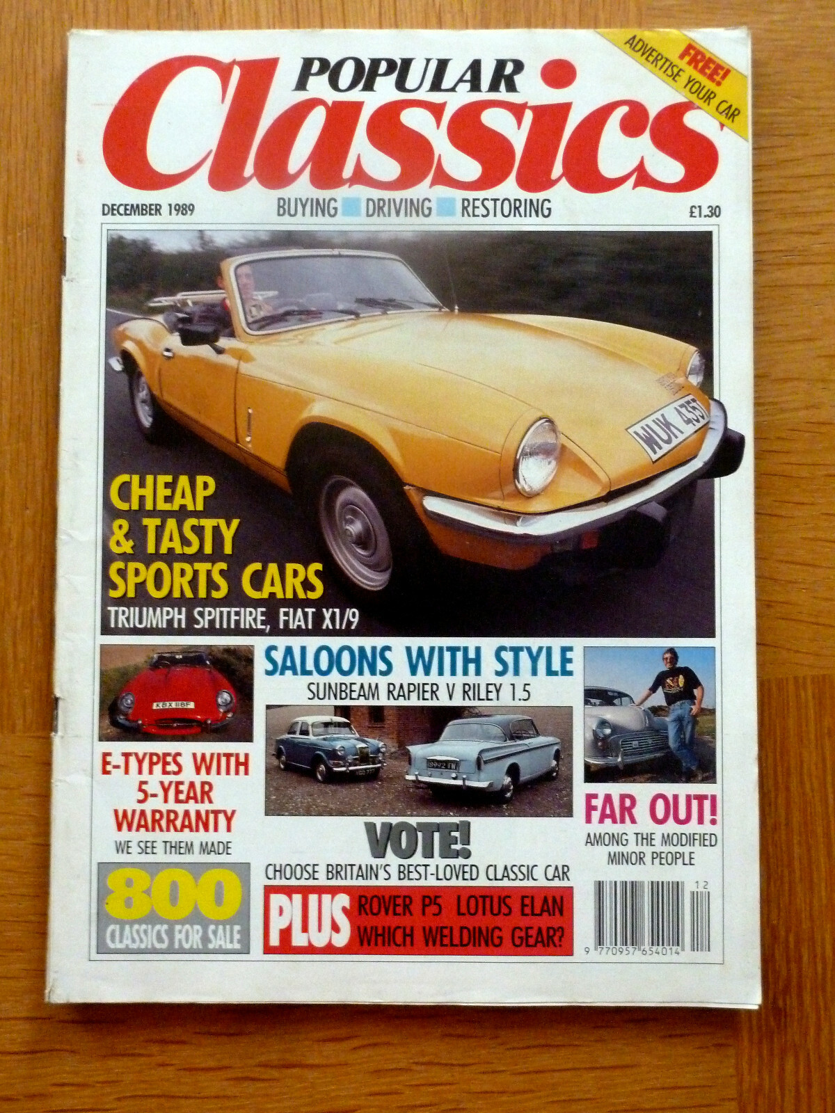 Popular Classics Magazine Dec 1989 Sunbeam Rapier-Spitfire- Lotus-Rover ...