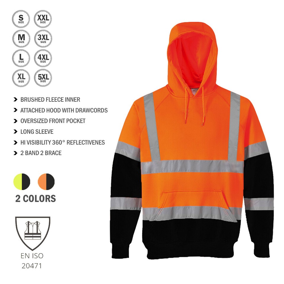 Hi Vis Viz Tracksuit Workwear Hoodie Trousers Pants Jogging Bottom ...