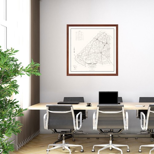 Old Map of Barnwell County, SC 1939 - Vintage South Carolina | eBay