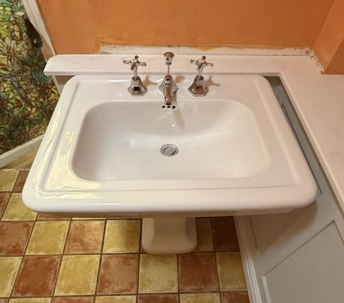 Fired Earth White Porcelain Sink with Taps | eBay UK