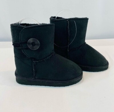 Brand New Girls Black Boots With 1 Button | eBay
