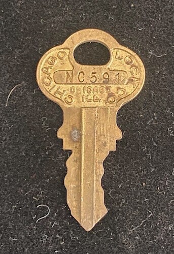 Original Chicago Lock & Key for Northwestern Gum & Peanut Vending ...