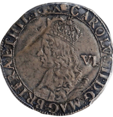 1660-2 Charles II Sixpence, London, mm Crown, PCGS XF Details, S-3323 ...
