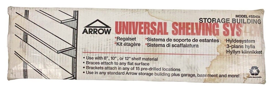 Arrow Shed Storage Building Universal Shelving System Model SS404 Any ...