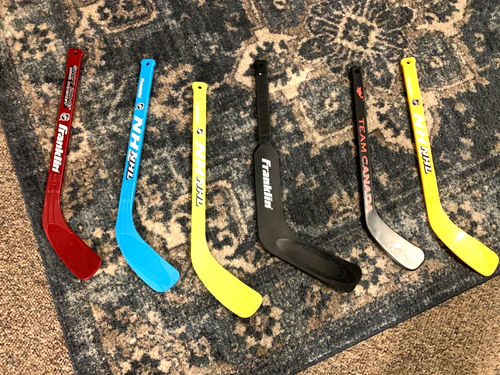 Lot of 6, Franklin Shot-Zone NHL 20” Mini Hockey, Sticks, 1 goalie ...
