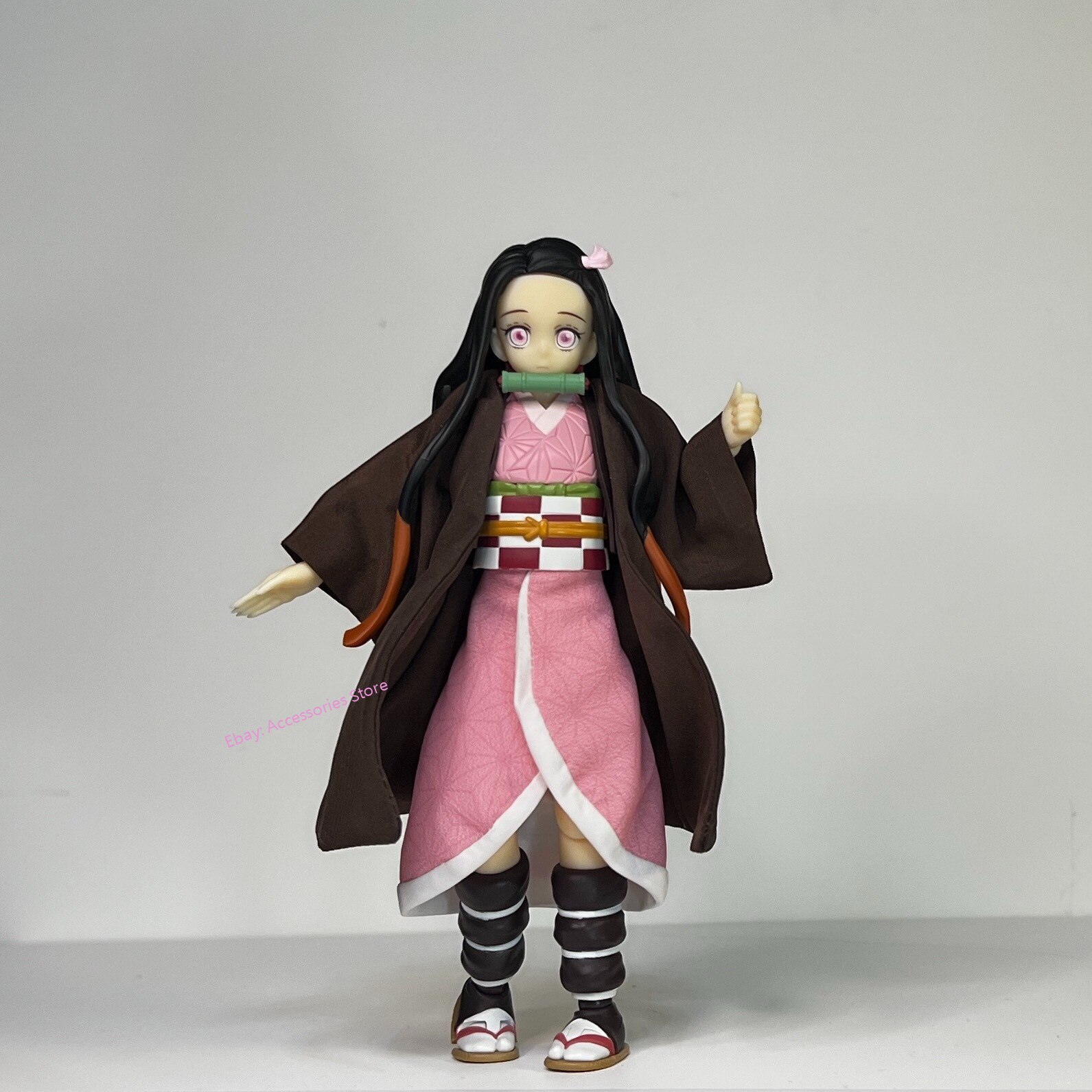 1/12 Custom Wired Jacket /Pink Skirt for 6'' Shf Demon Slayer Kamado ...
