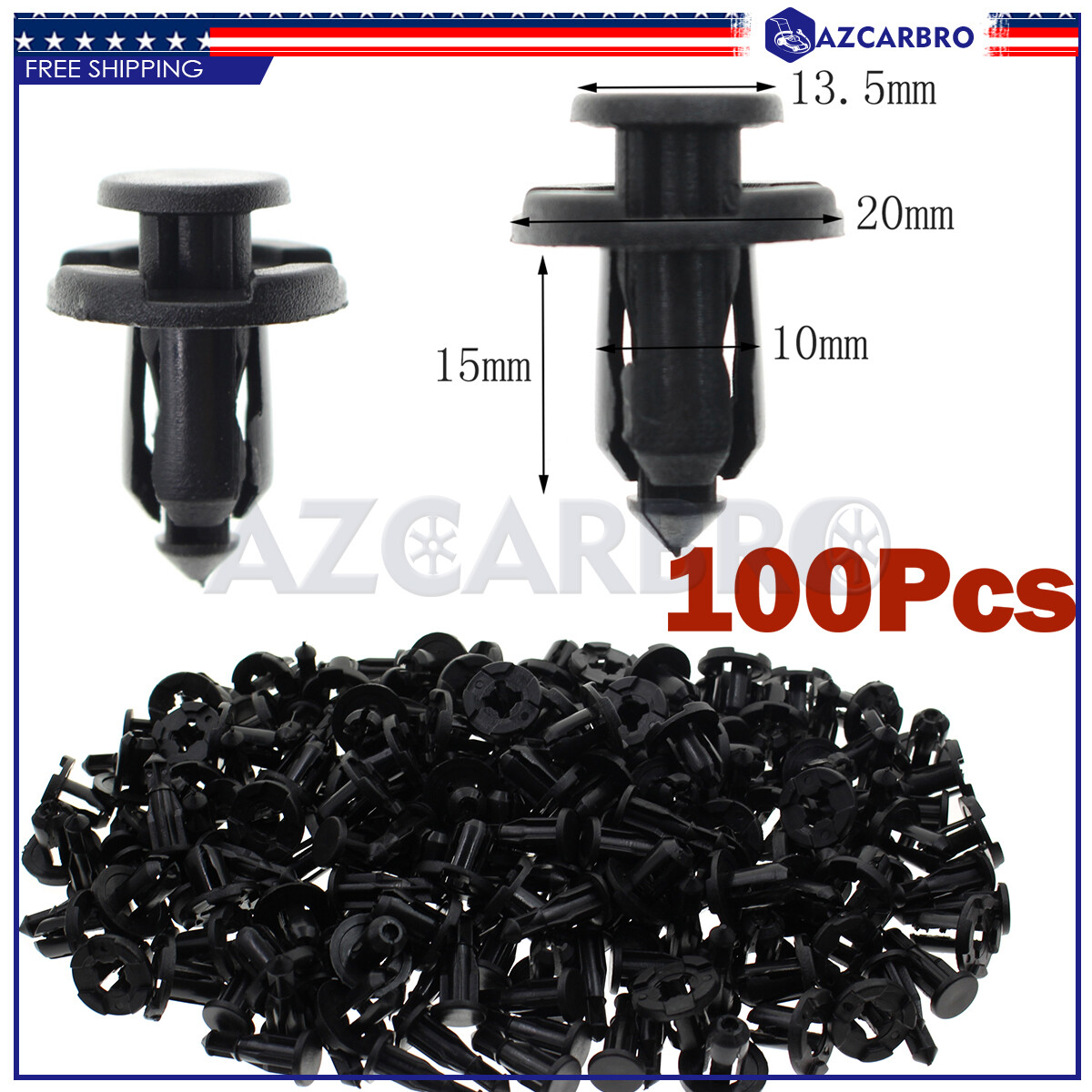 100pc Bumper Fender Clip Retainer For 10mm Hole Subaru Tribeca XV ...