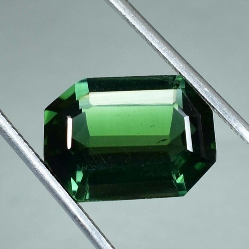 11.60Ct Natural Certified Mint Green Tourmaline Emerald Cut Loose ...