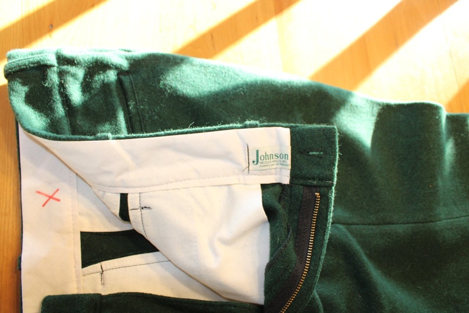 Vintage Johnson Woolen Mills Green Guide Pants, Made In VT, New | eBay