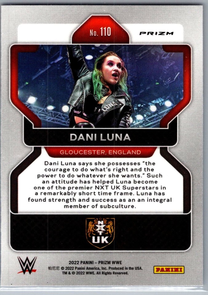 2022 Panini Prizm WWE #110 Dani Luna Red White Blue Prizm RC NXT UK | eBay
