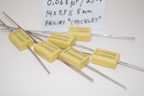 6x Capacitor 0.068uF 250v Philips Chicklet | eBay